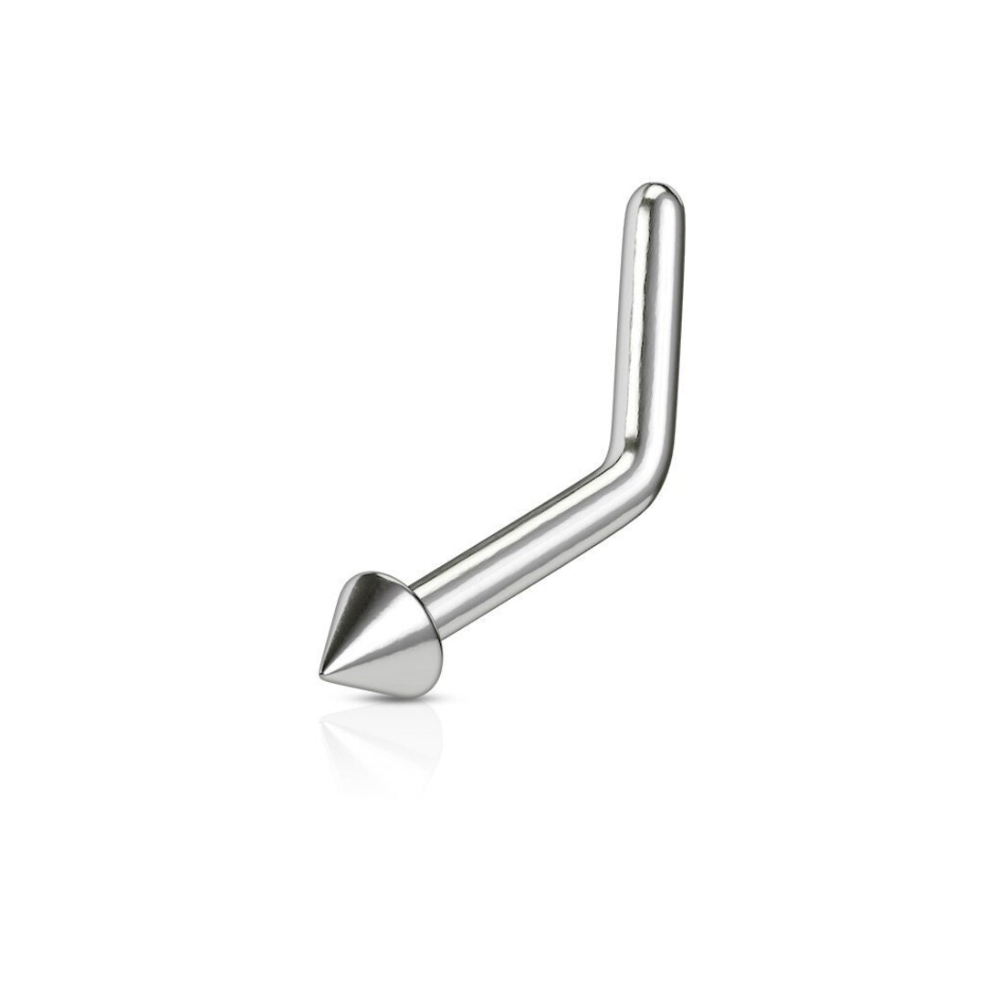 Tiny Spike Nose Stud Silver Nose Ring Pointed Tip Implant - Etsy