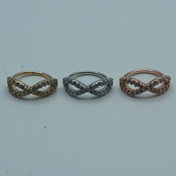 Diamond Infinity Nose Ring - Etsy