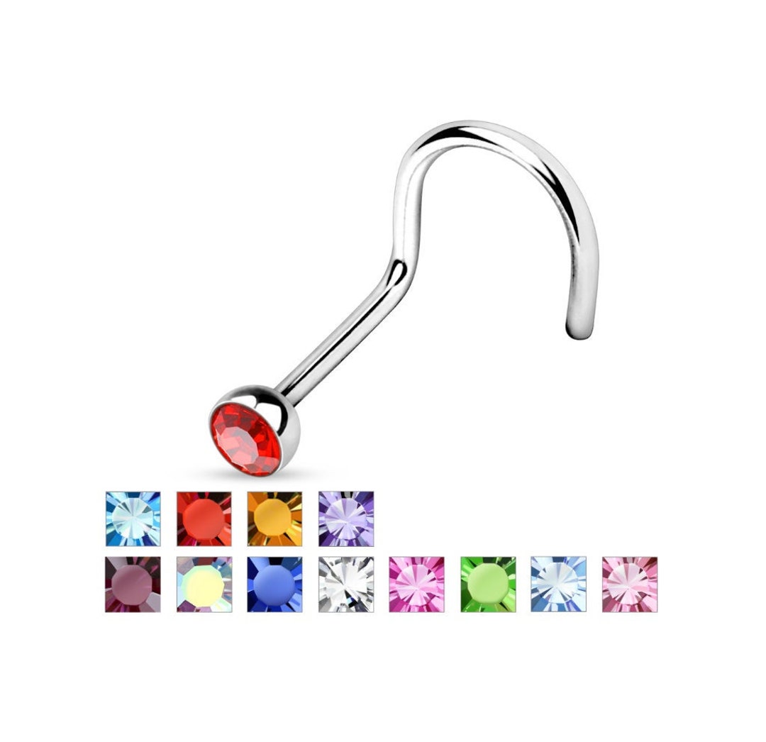 2mm Nose Stud Nose Ring Half Ball Nose Screw Twist Prong Set - Etsy
