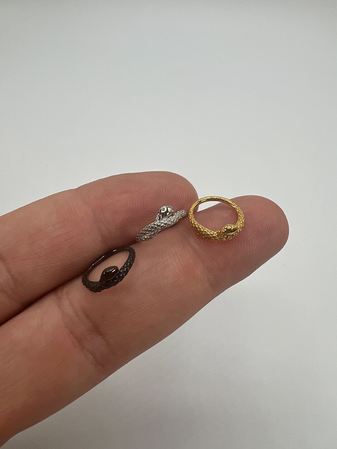 16G Snake Clicker Hoop Earring Septum Ring Nose Cartilage Helix Daith ...
