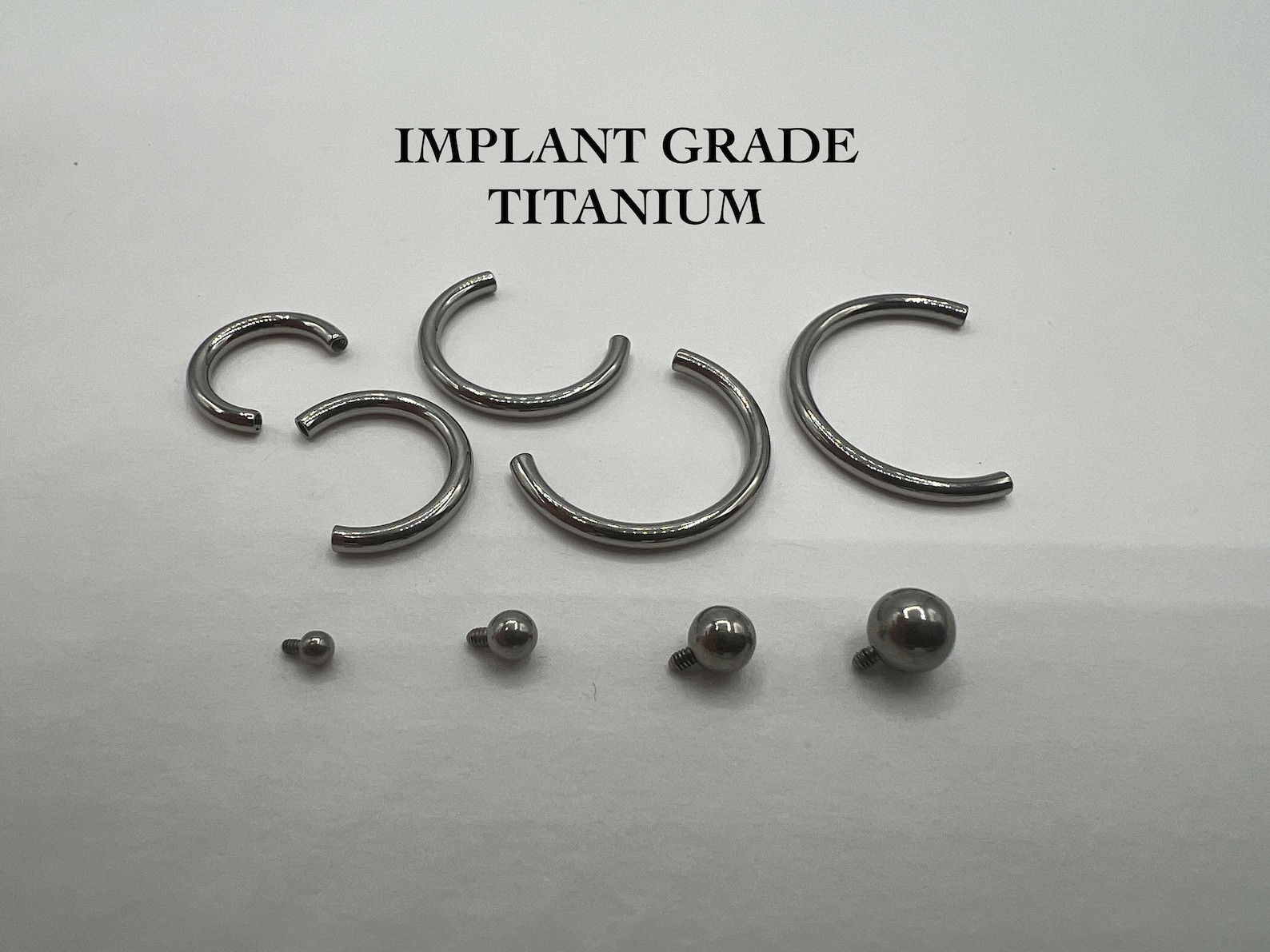 14G 16G Horseshoe Septum Ring Ball Ends Nose Ring Implant Grade ...