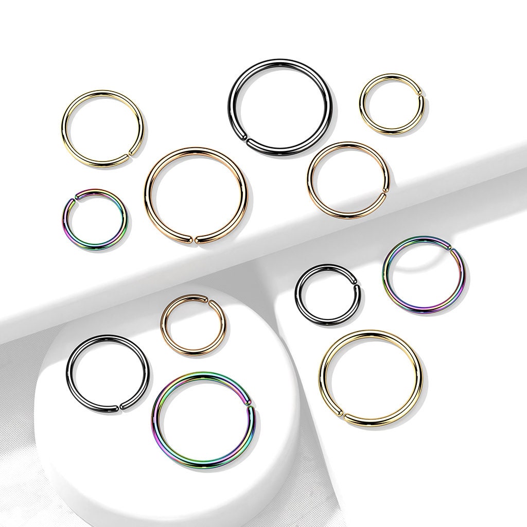 Nose Ring Hoop Bendable Adjustable Implant Grade Titanium - Etsy