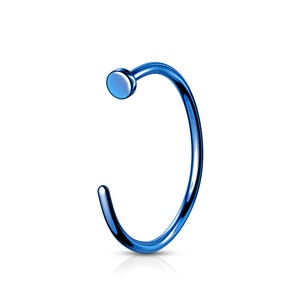 Half Circle Septum Flat End Nose Ring Open Hoop Nose Piercing - Etsy