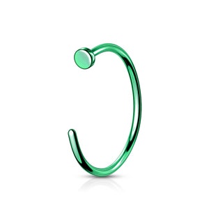 Half Circle Septum Flat End Nose Ring Open Hoop Nose Piercing - Etsy
