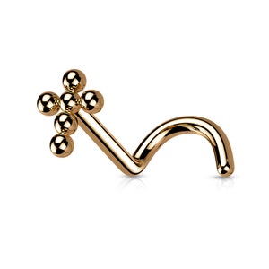 Beaded Jesus Cross Nose Stud Nose Ring Nose Piercing Implant - Etsy