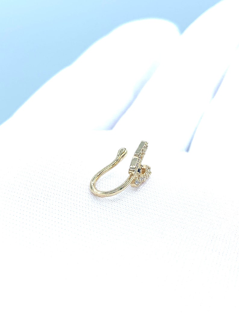 Butterfly Nose Cuff Diamond Fake Nose Ring No Piercing 24 KT - Etsy