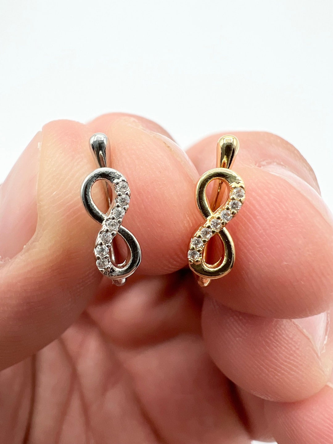 Infinity Nose Cuff Diamond Fake Nose Ring No Piercing 24 KT Gold Filled ...