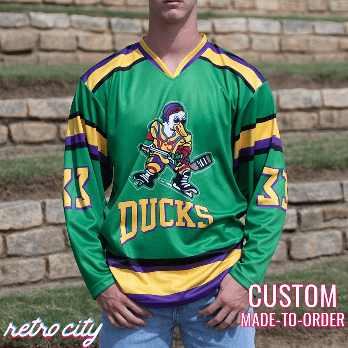 The Mighty Ducks Movie Goldberg Custom Hockey Jersey *CUSTOM* - Etsy