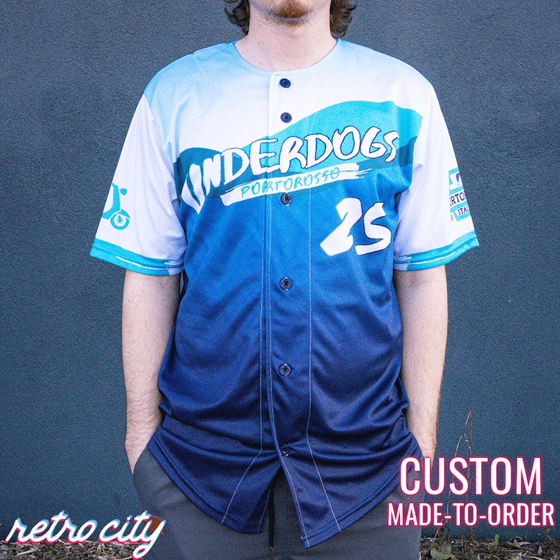 Portorosso Underdogs 'luca' Disney Movie Vespa Baseball Jersey *CUSTOM ...