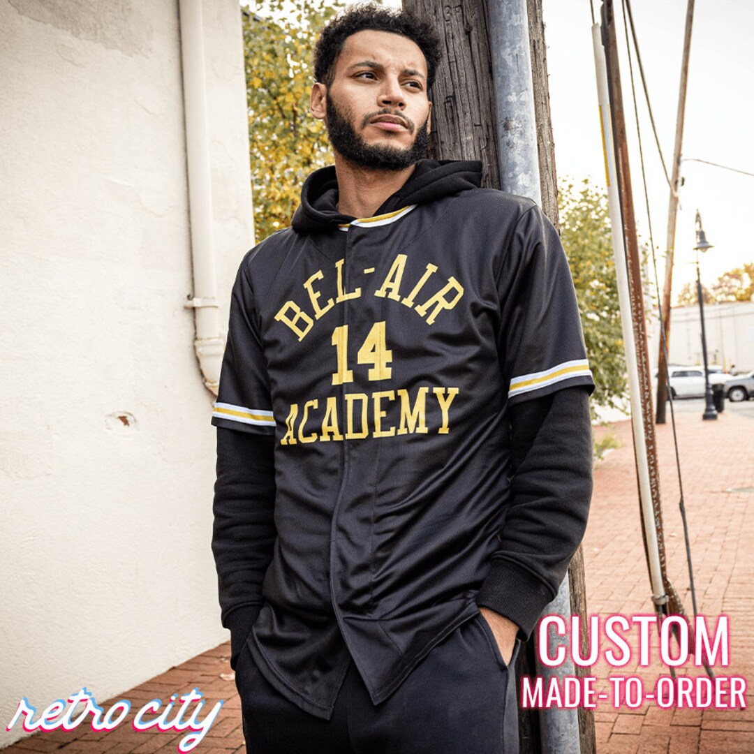 Bel-air Academy Will Smith 'fresh Prince' Custom Baseball Jersey (black ...