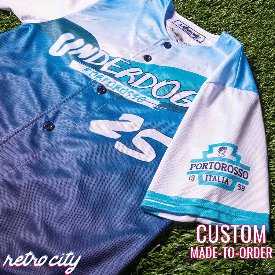 Portorosso Underdogs 'luca' Disney Movie Vespa Baseball Jersey *CUSTOM ...