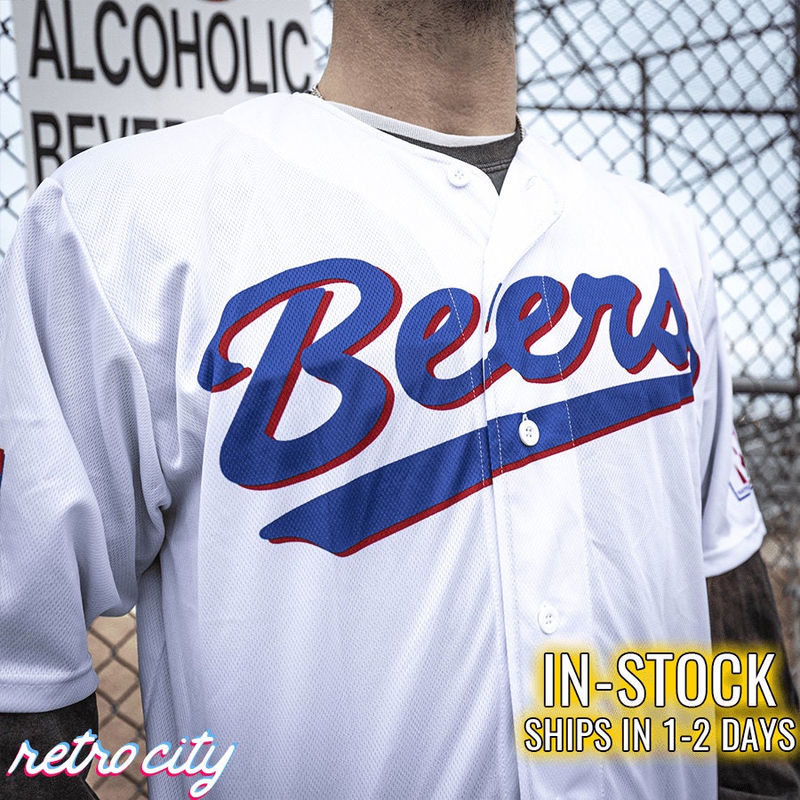 Baseketball Joe 'airman' Cooper Beers Full-button Baseball Jersey *IN ...