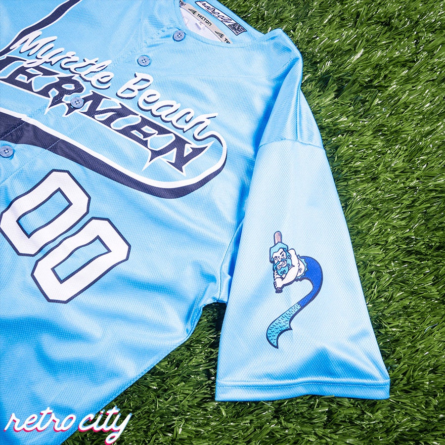 Myrtle Beach Mermen Kenny Powers Full-Button Baseball Jersey Custom by ...
