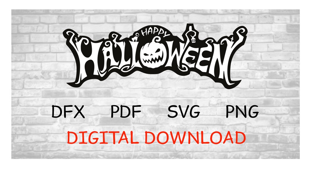 Digital Halloween Sign, SVG, DFX, Spooky, Cricut, Laser, Vinyl ...