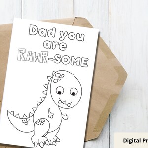 Printable Fathers Day Coloring Card for Kids to Give to Their Dad ...