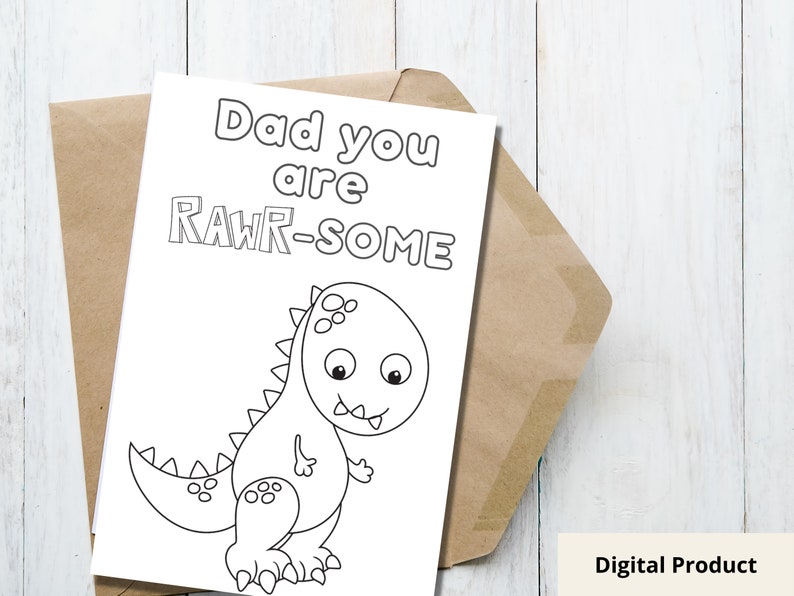 Printable Fathers Day Coloring Card for Kids to Give to Their Dad ...