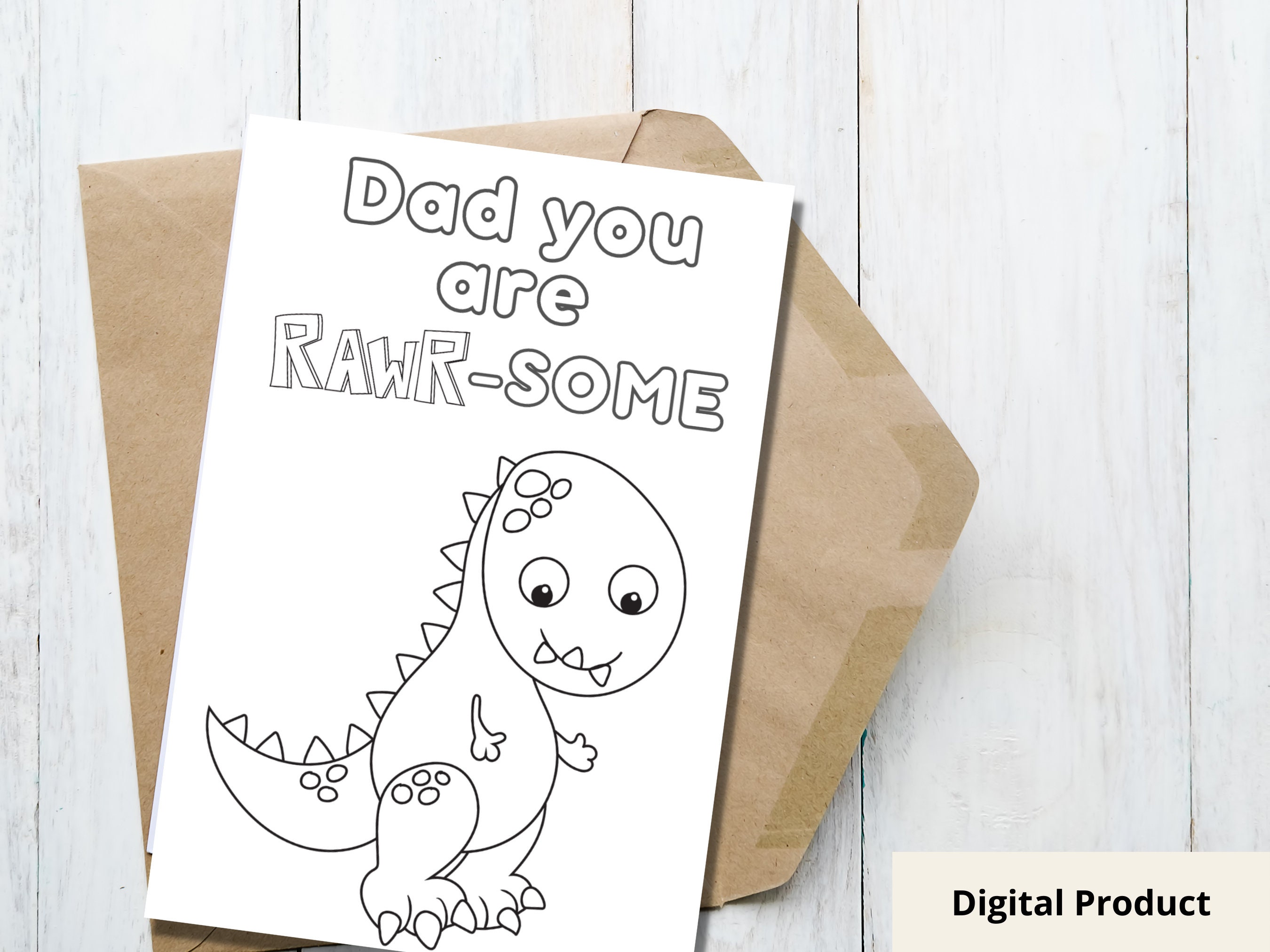 Printable Fathers Day Coloring Card for Kids to Give to Their Dad ...