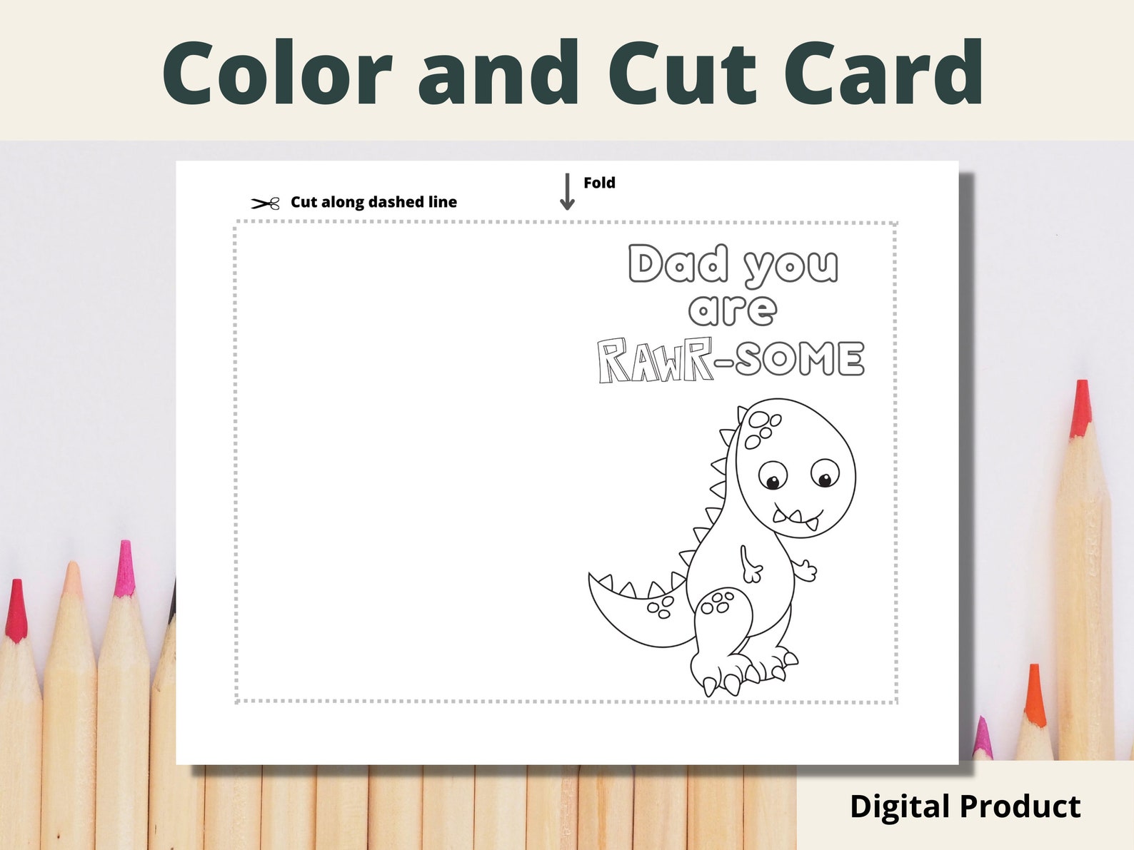 Printable Fathers Day Coloring Card for Kids to Give to Their Dad ...