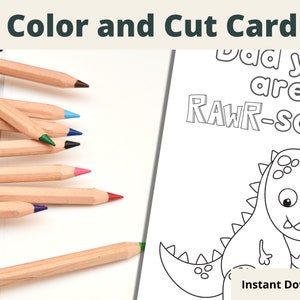 Printable Fathers Day Coloring Card for Kids to Give to Their Dad ...