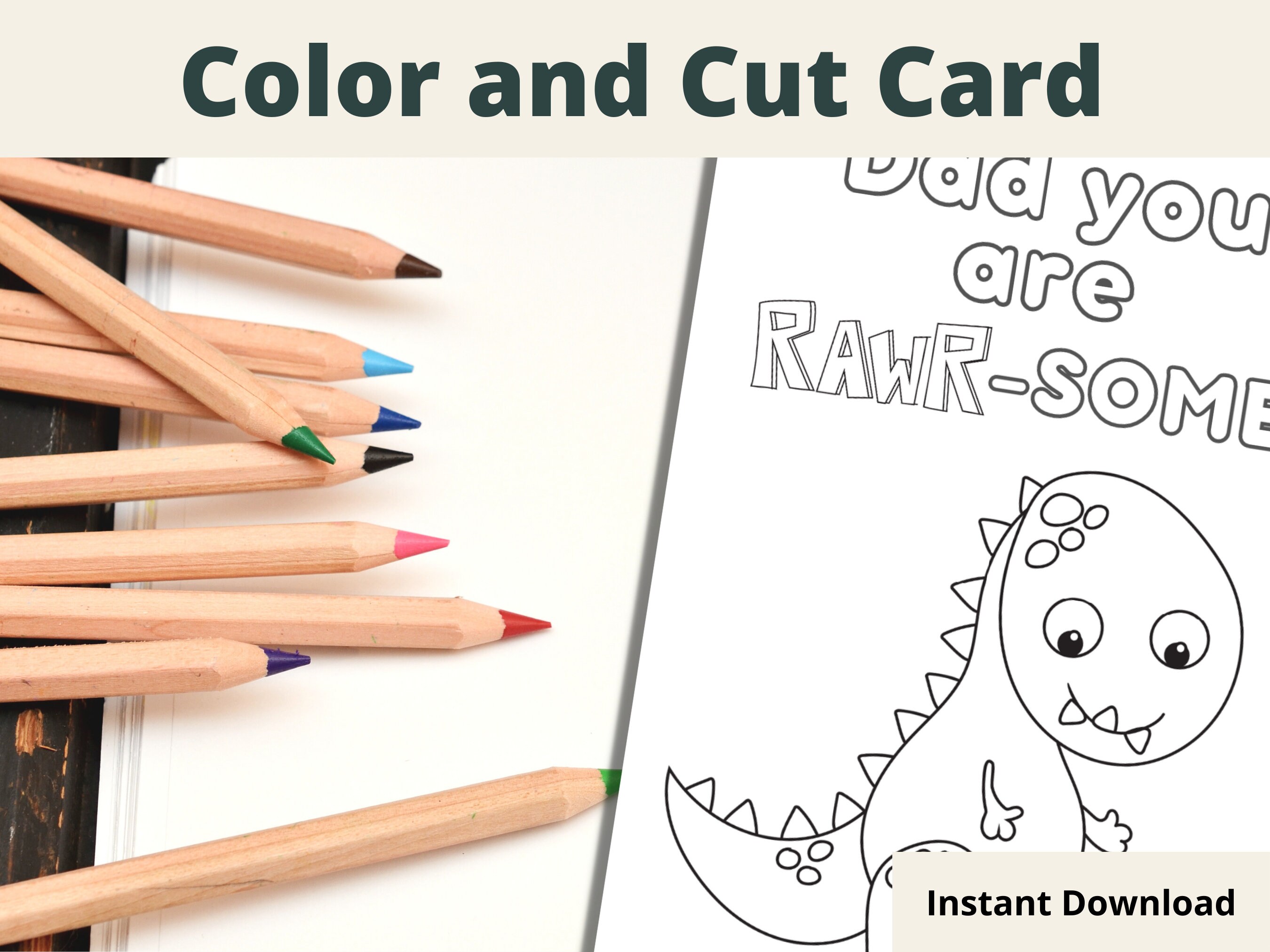 Printable Fathers Day Coloring Card for Kids to Give to Their Dad ...