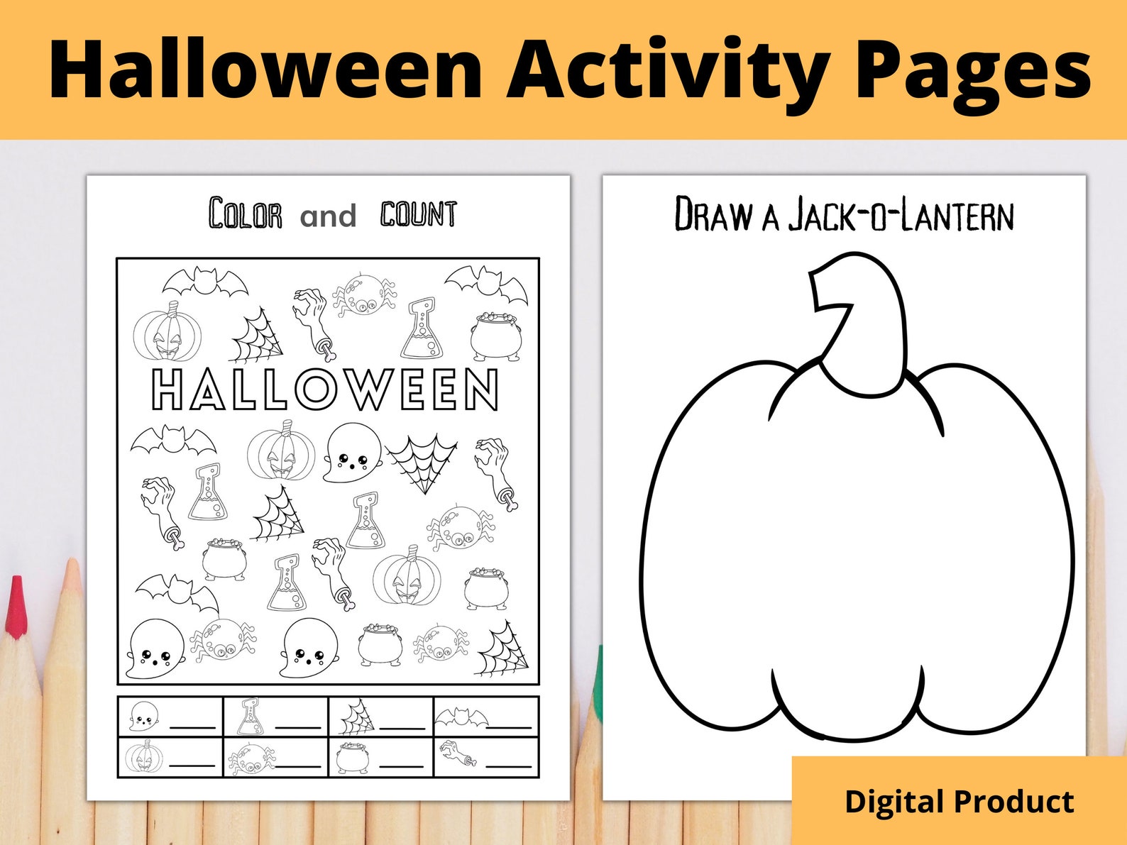 Halloween Kids Activity Pages Printable, Halloween Printable Puzzles ...