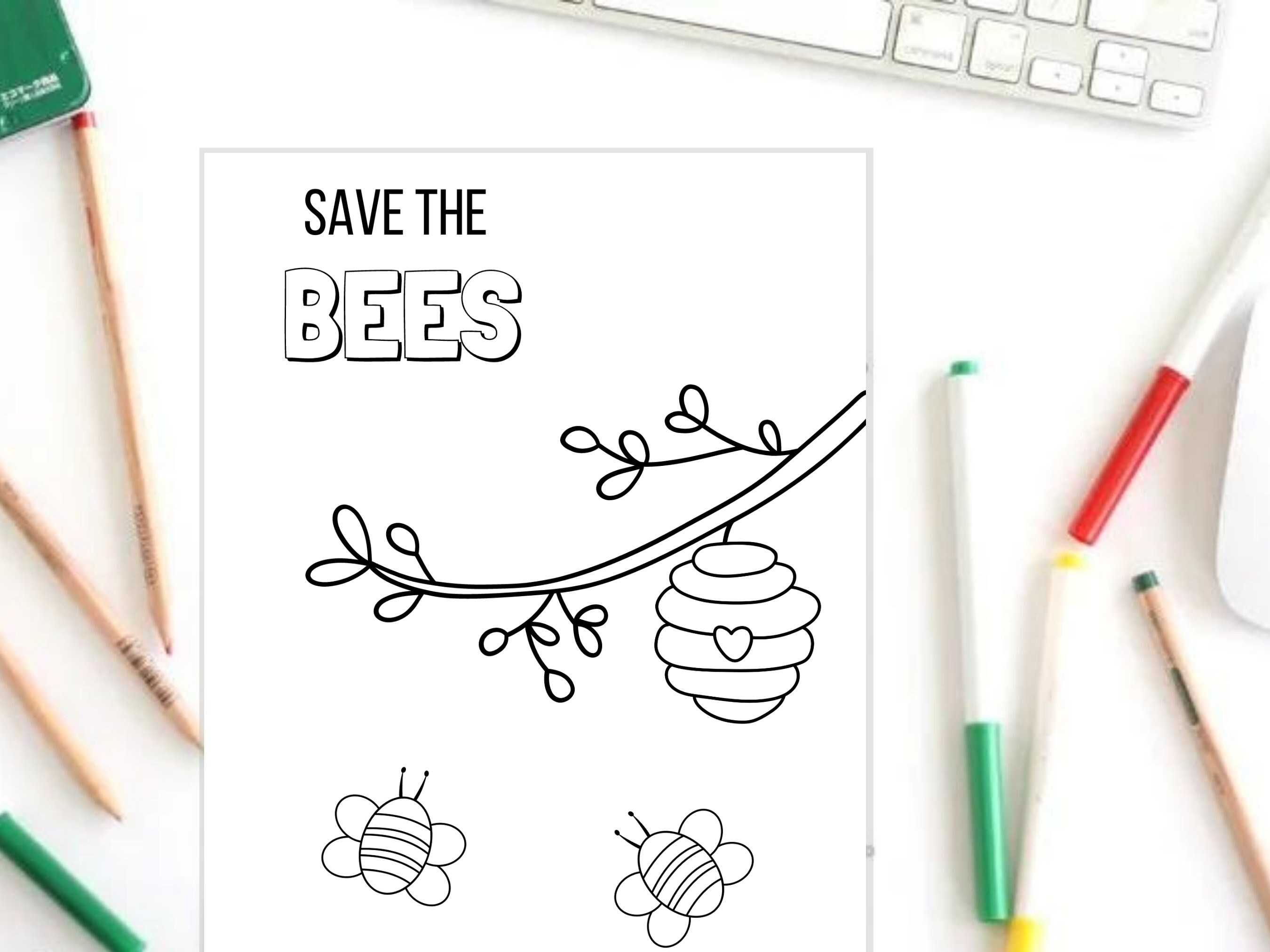 Printable World Bee Day Coloring Pages Kids Activity Sheet - Etsy Canada