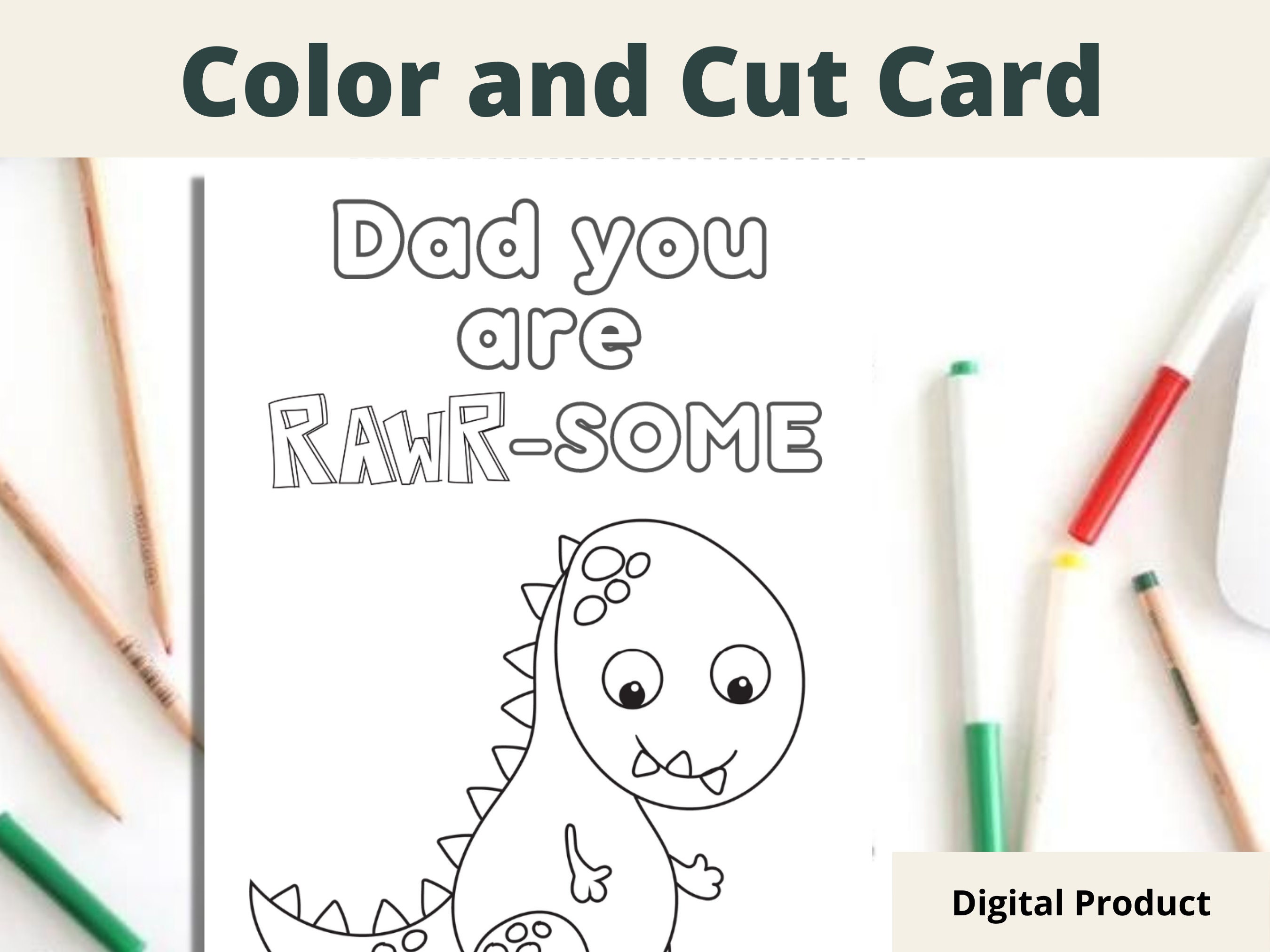 Printable Fathers Day Coloring Card for Kids to Give to Their Dad ...