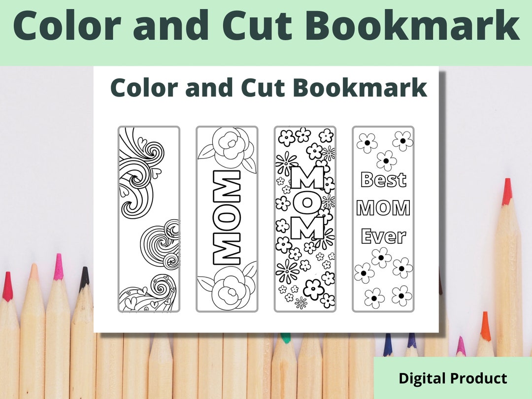 Printable Mothers Day Color in Bookmarks, Download Mom Coloring ...