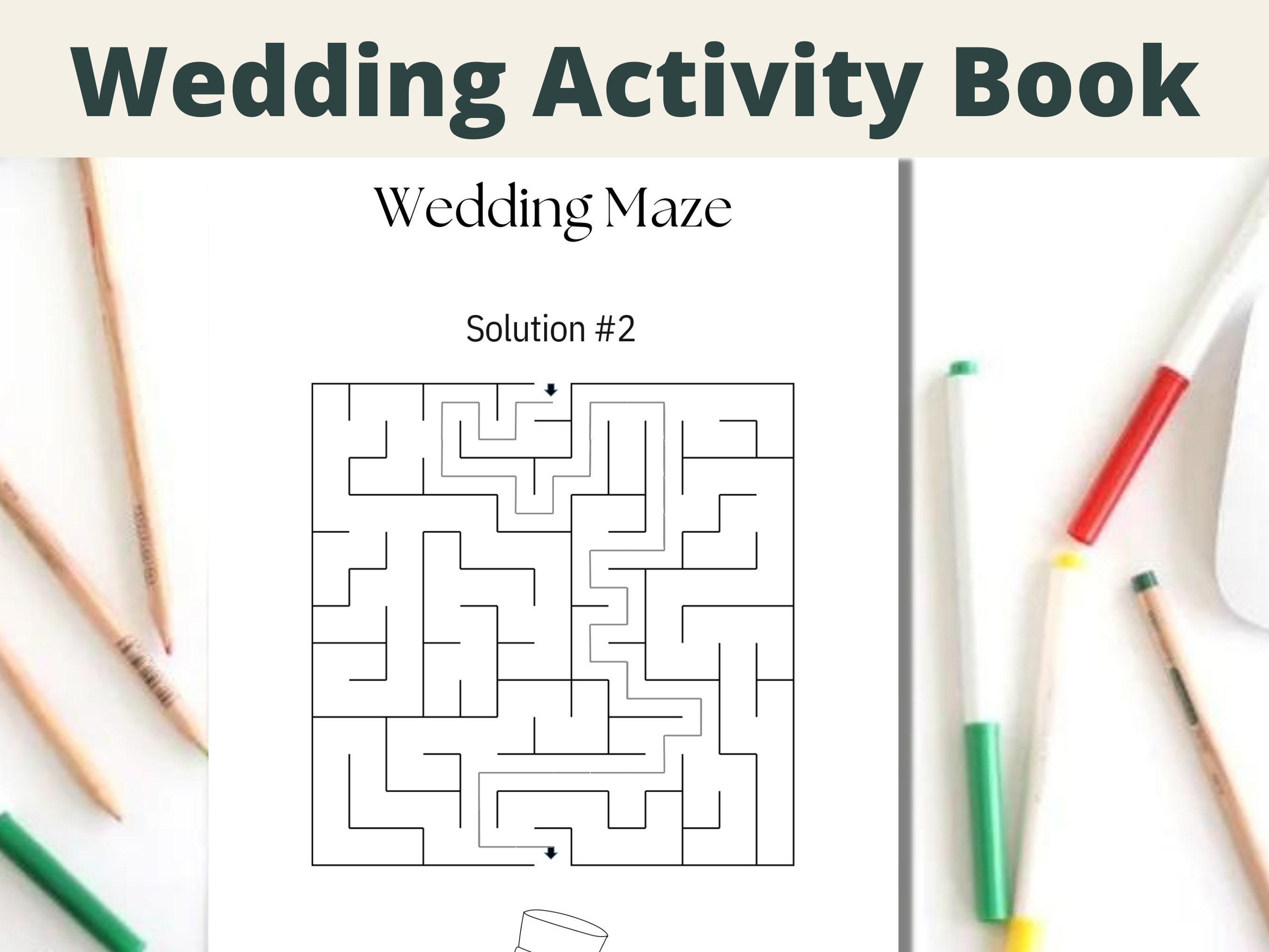 Printable Wedding Activity Pack | Kids Wedding Coloring Book | Kids ...