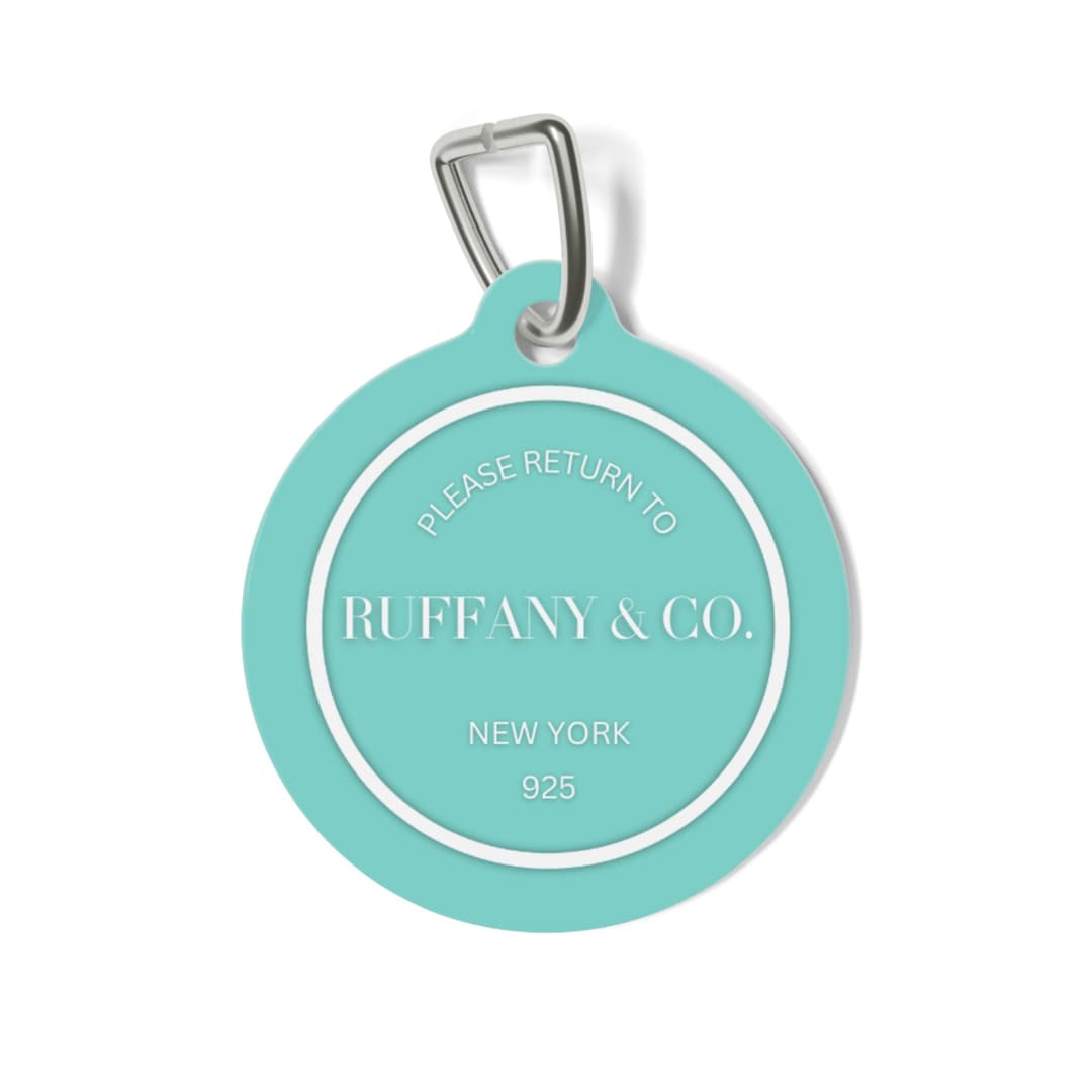 Ruffany & Co. - Tiffany Blue - Retro Dog Tag, Funny Dog Tag ...