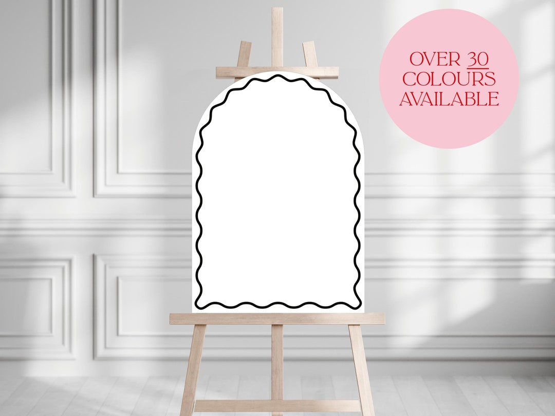 Blank Acrylic Arch With Wavy Border | A1 Size 59.4 X 84.1cm | DIY ...