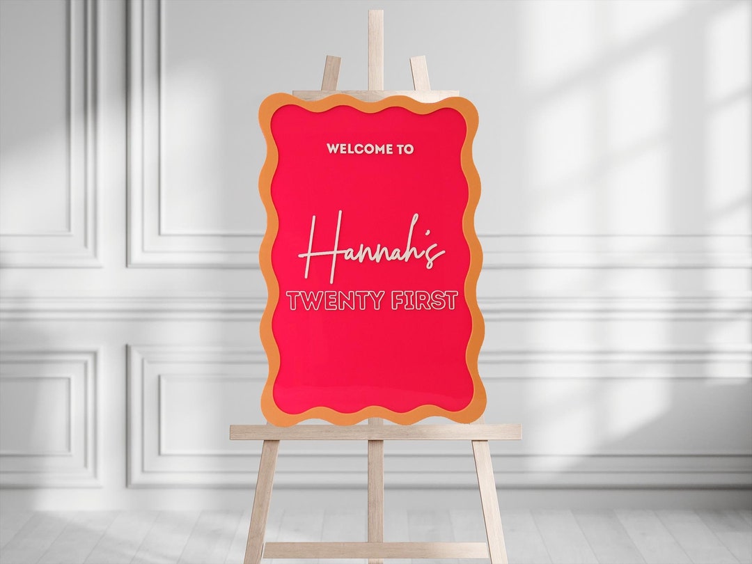 Wavy Acrylic Event Sign Perfect Signage for Any Event Baby Shower ...