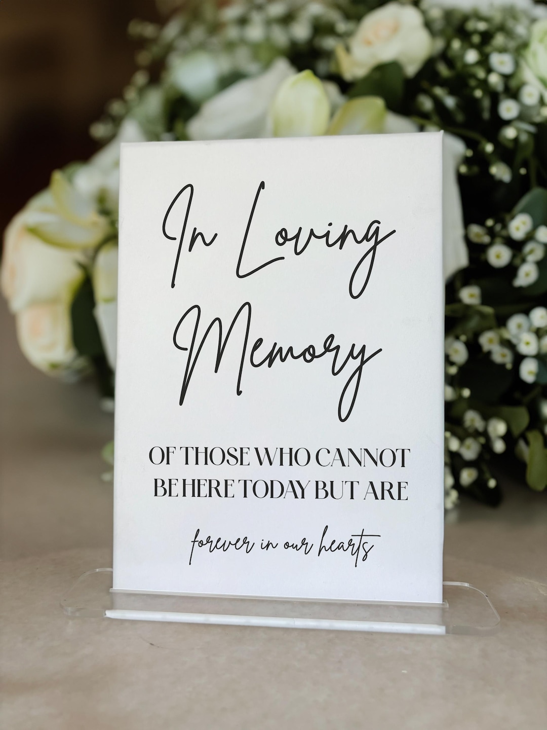 In Loving Memory Memorial Sign | Remembrance Signage | Wedding ...