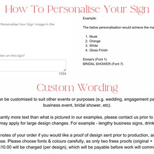 Two Tone Acrylic Sign Colourful Signage Bridal Shower Hens Party Baby ...