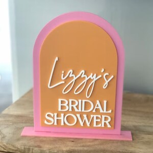 Two Tone Acrylic Sign Colourful Signage Bridal Shower Hens Party Baby ...