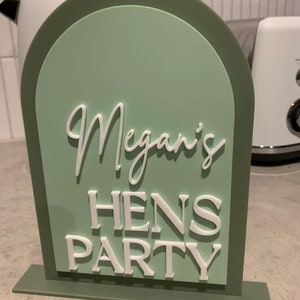 Two Tone Acrylic Sign Colourful Signage Bridal Shower Hens Party Baby ...