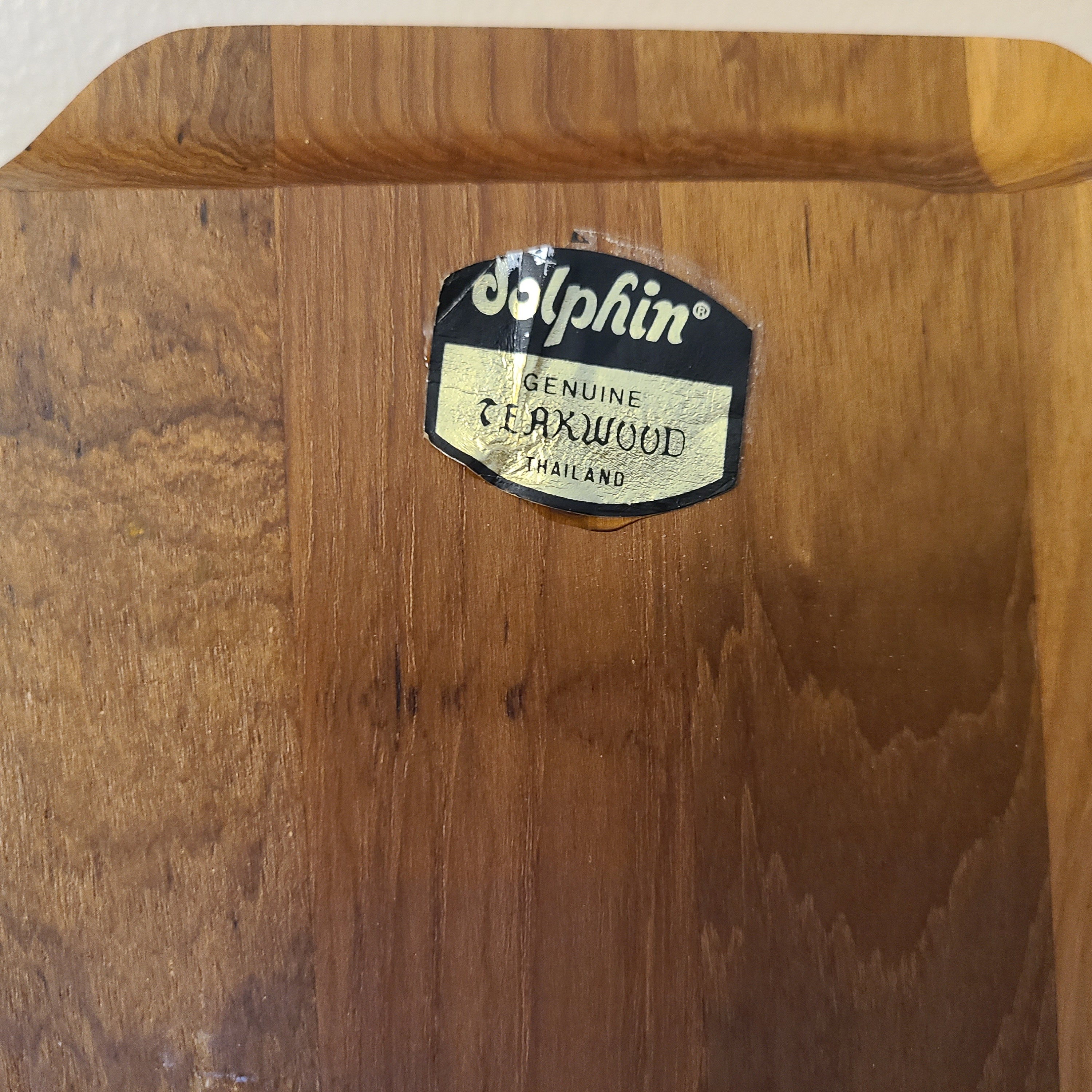 Vintage Dolphin Teakwood Cheese Board With Blue Danube - Etsy