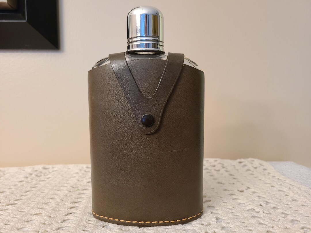 Vintage Rumpp ANTIQUE Glass Flask Drinking Bottle Shot Cup Cap W ...