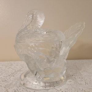 LE Smith Clear Glass Turkey "tom Turkey" Shaped Lidded Candy Dish - Etsy