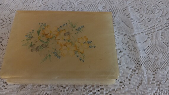 Alabaster Ladies Dressing Table Box Vintage From 1950's - Etsy