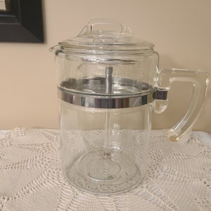 Vintage Pyrex 9 Cup Perculator Pot Flameware Model 7829H - Etsy