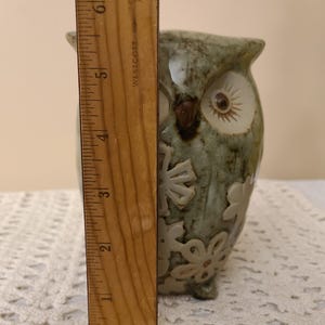 Ceramic Owl Vase Utensil Holder Planter With Matching Accent Owl - Etsy