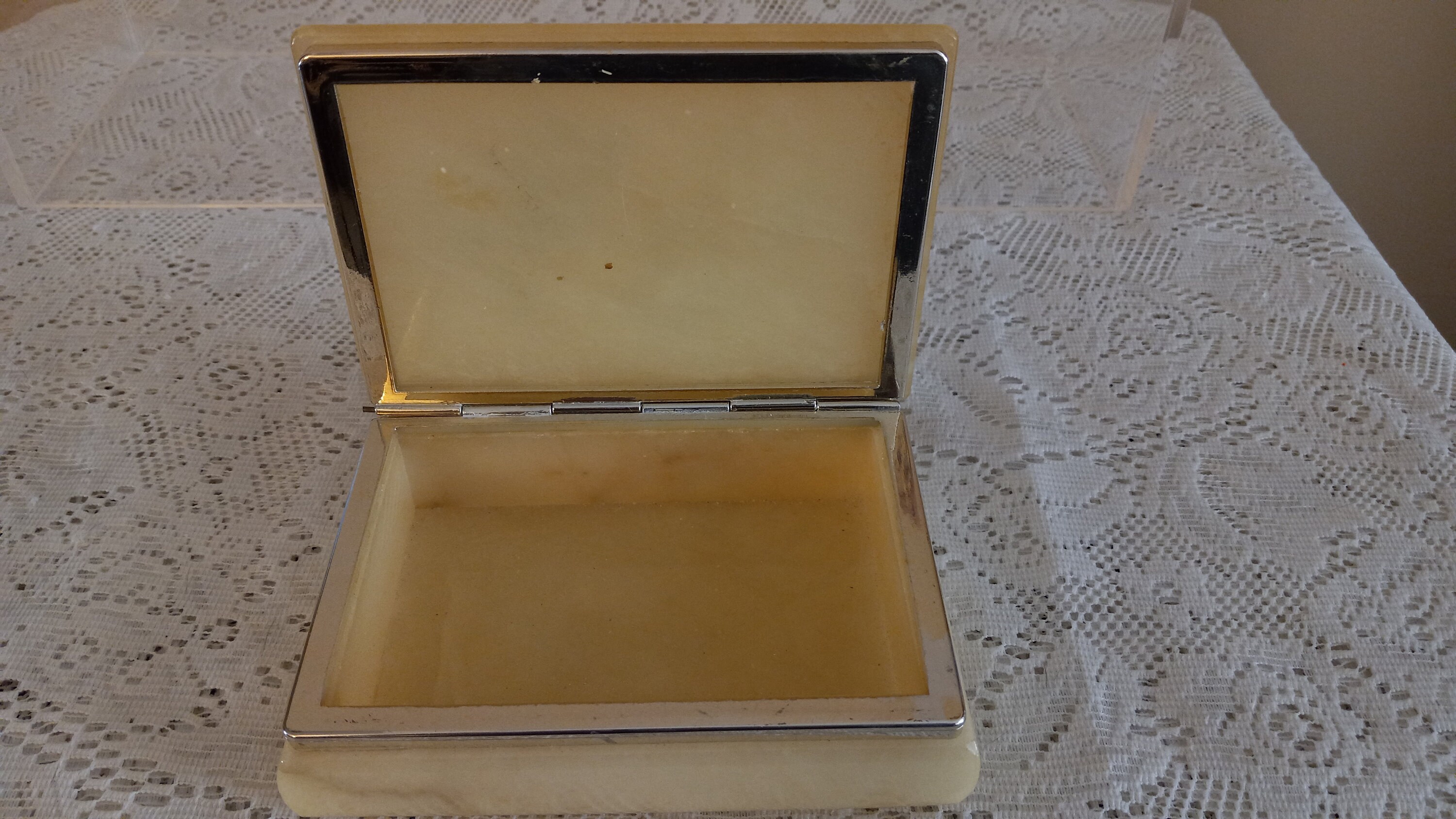 Alabaster Ladies Dressing Table Box Vintage From 1950's - Etsy