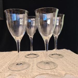 Gorham Laurin Crystal Gold Rim Stemware Wine Glasses 7 3/4 Inches - Etsy