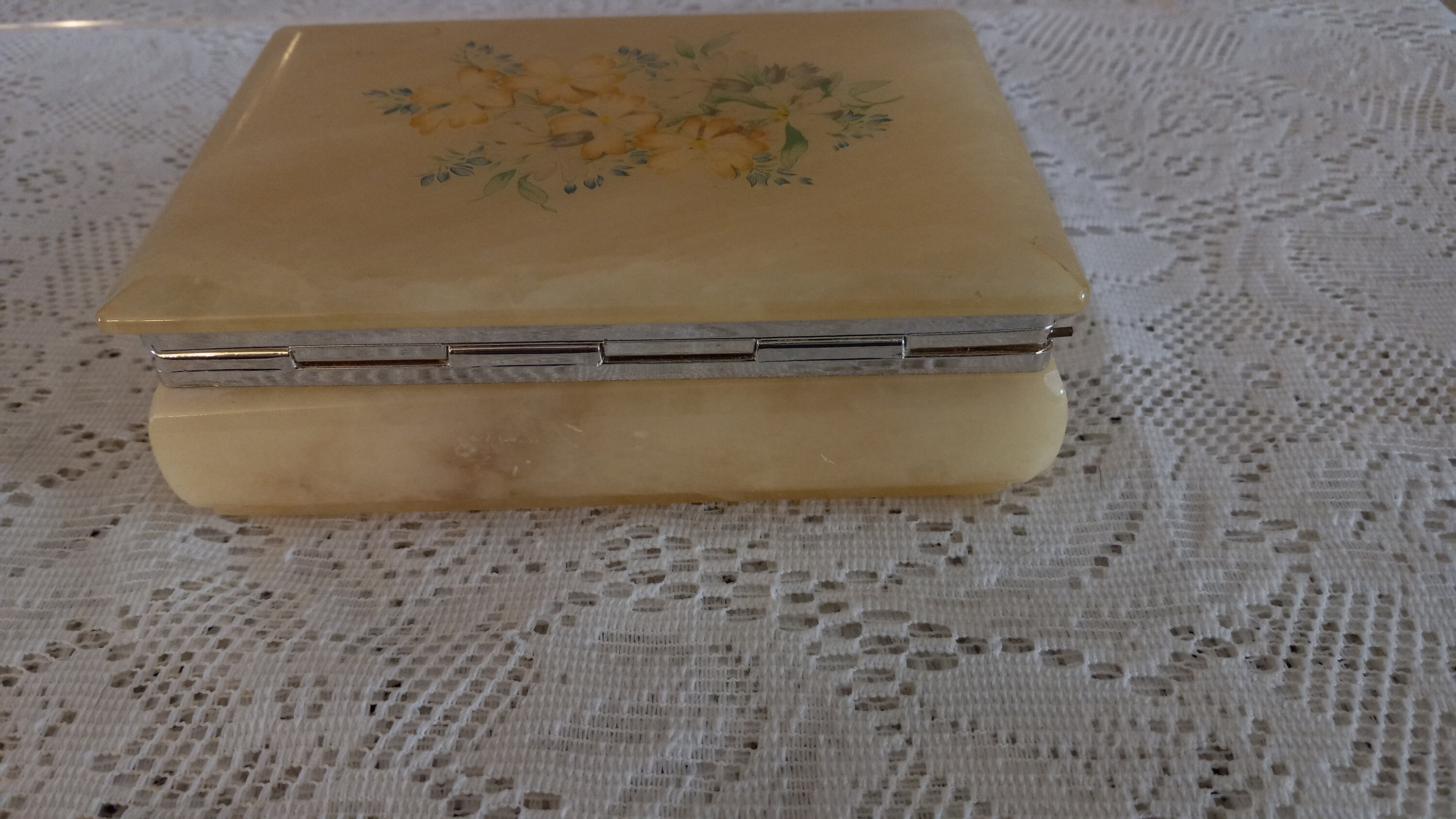 Alabaster Ladies Dressing Table Box Vintage From 1950's - Etsy