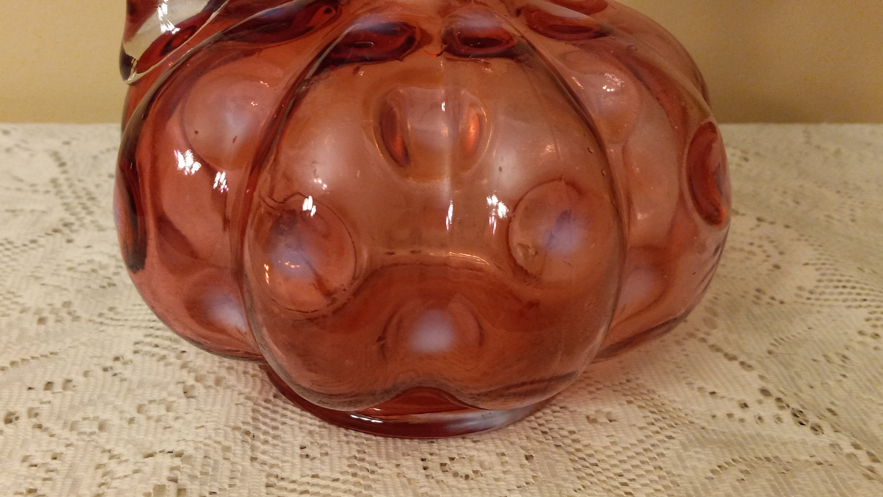 Fenton/lg Wright Cranberry Opalescent Coin Dot/spot Optic - Etsy