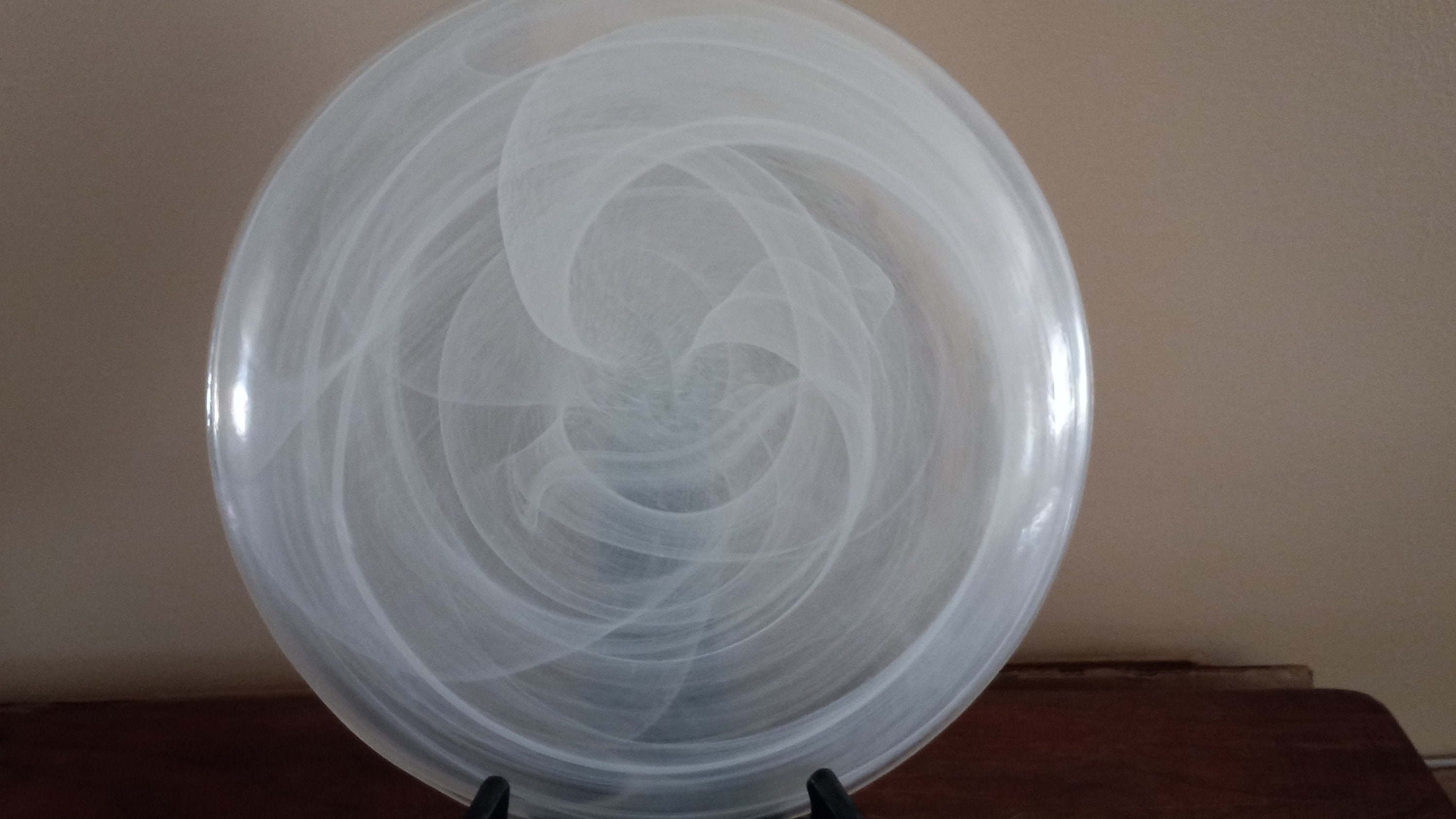 Ardacam Art OF Table Top Glass White Swirl 5 Dinner Plates - Etsy
