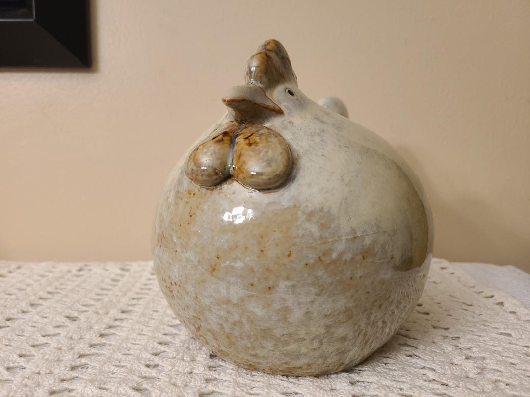 Fat Ceramic Chicken Farm House Rustic 7 in Tall - Etsy