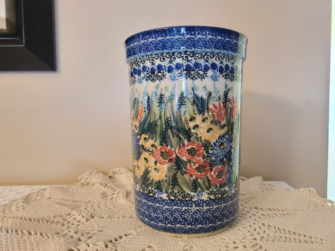 Polish Pottery Unikat M. Starzyk Utensil Holder Ceramika Artstyczna ...
