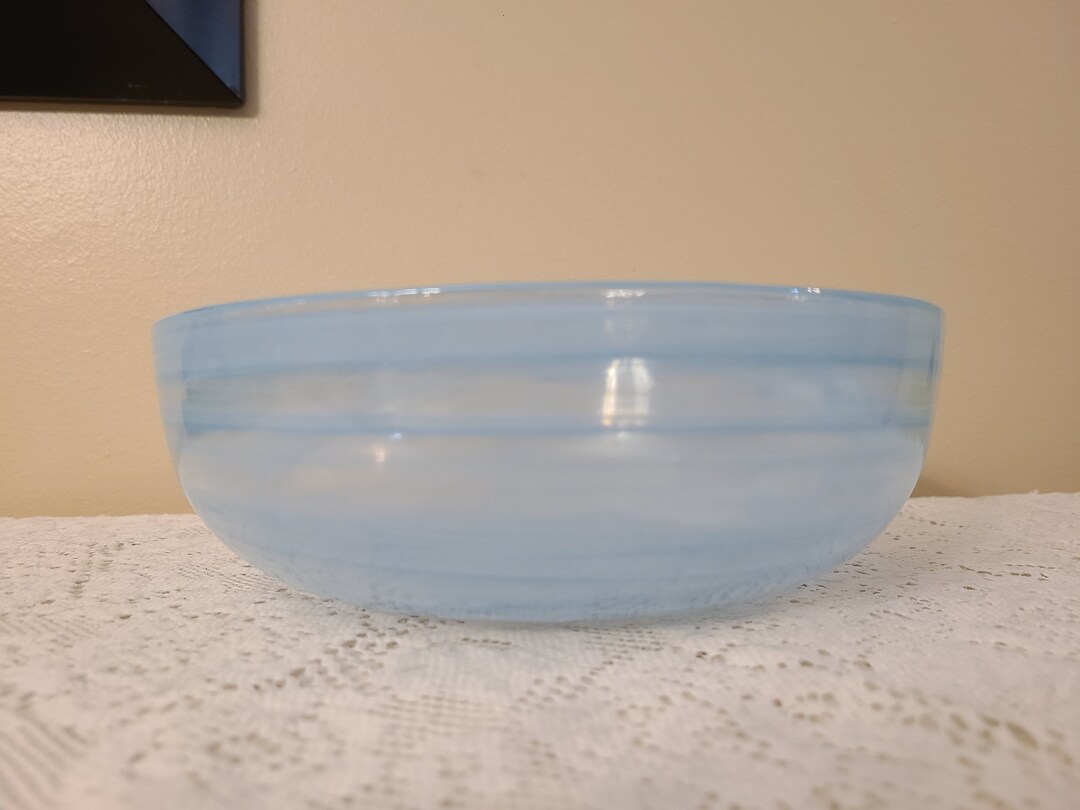 Ardacam Art OF Table Top Glass Blue Swirl Bowl - Etsy